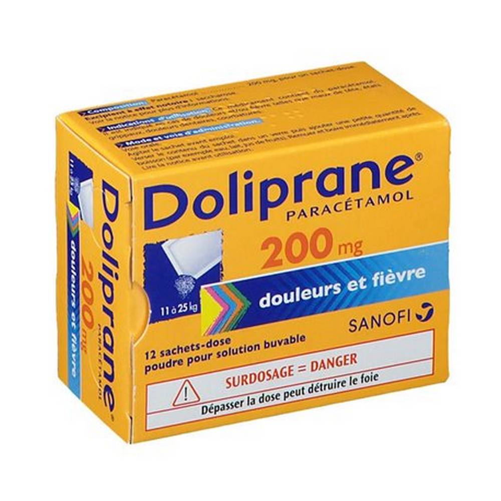 Dolipran 200 mg sachet, 12 – Pharmatoo