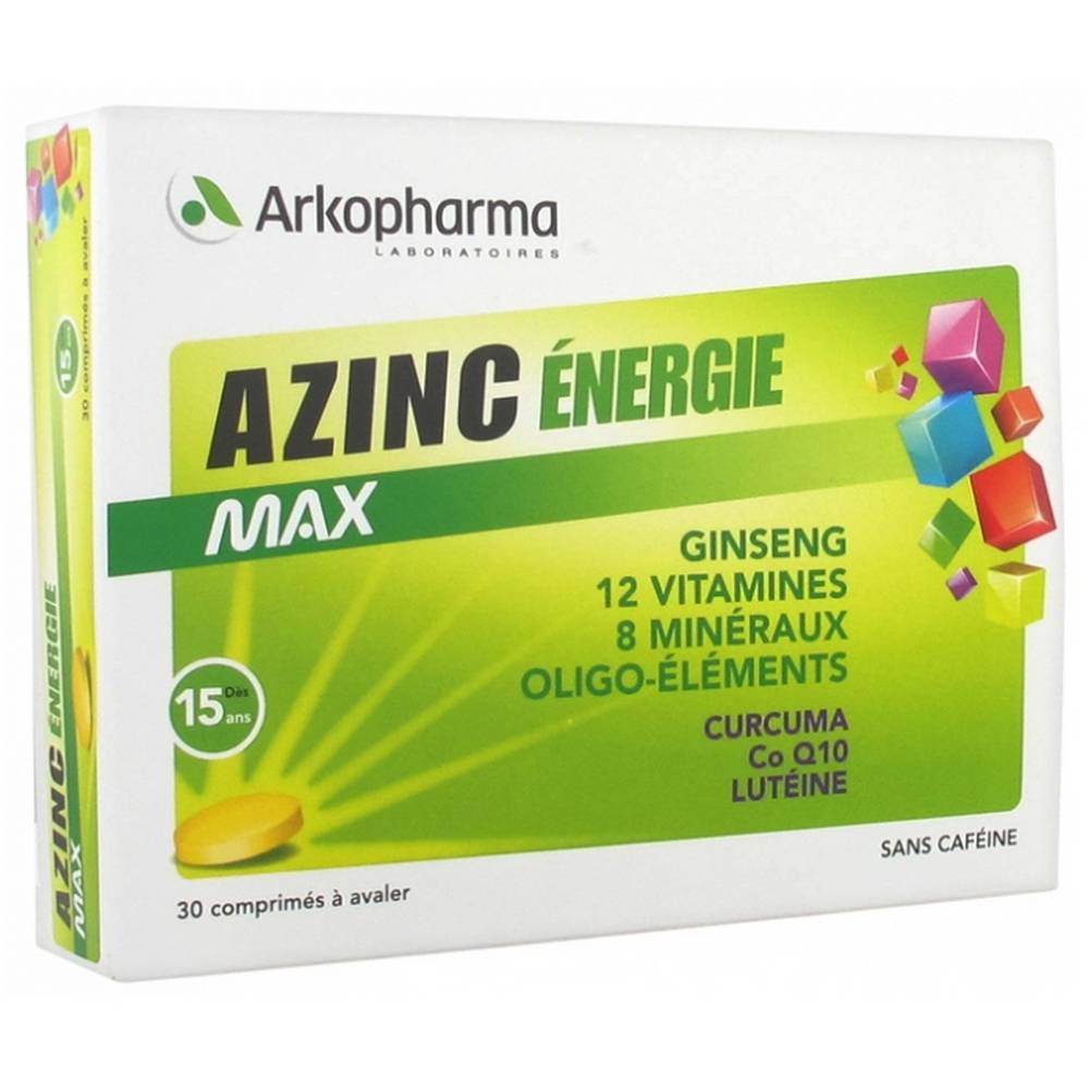 Energy Amplifier Azinc, 20, Arkopharma – Pharmatoo